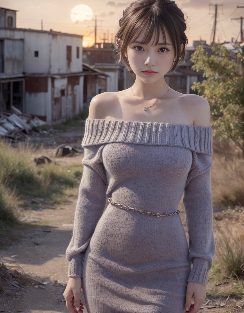 pirotan@AIART on Twitter: "夕焼け廃墟とお姉さん🌄 #AIグラビア #AIイラスト #AIphoto #stablediffusion #AIartwork ...