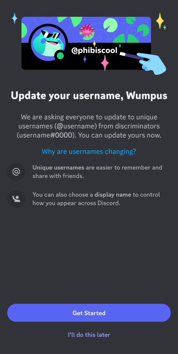 Wumpus Central on Twitter: "Username and Display Name setup"