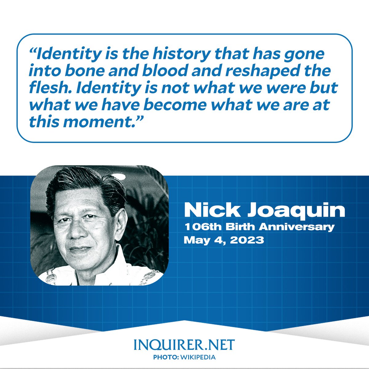 Inquirer on Twitter: "Remembering today the words of National Artist for Literature, Nick ...