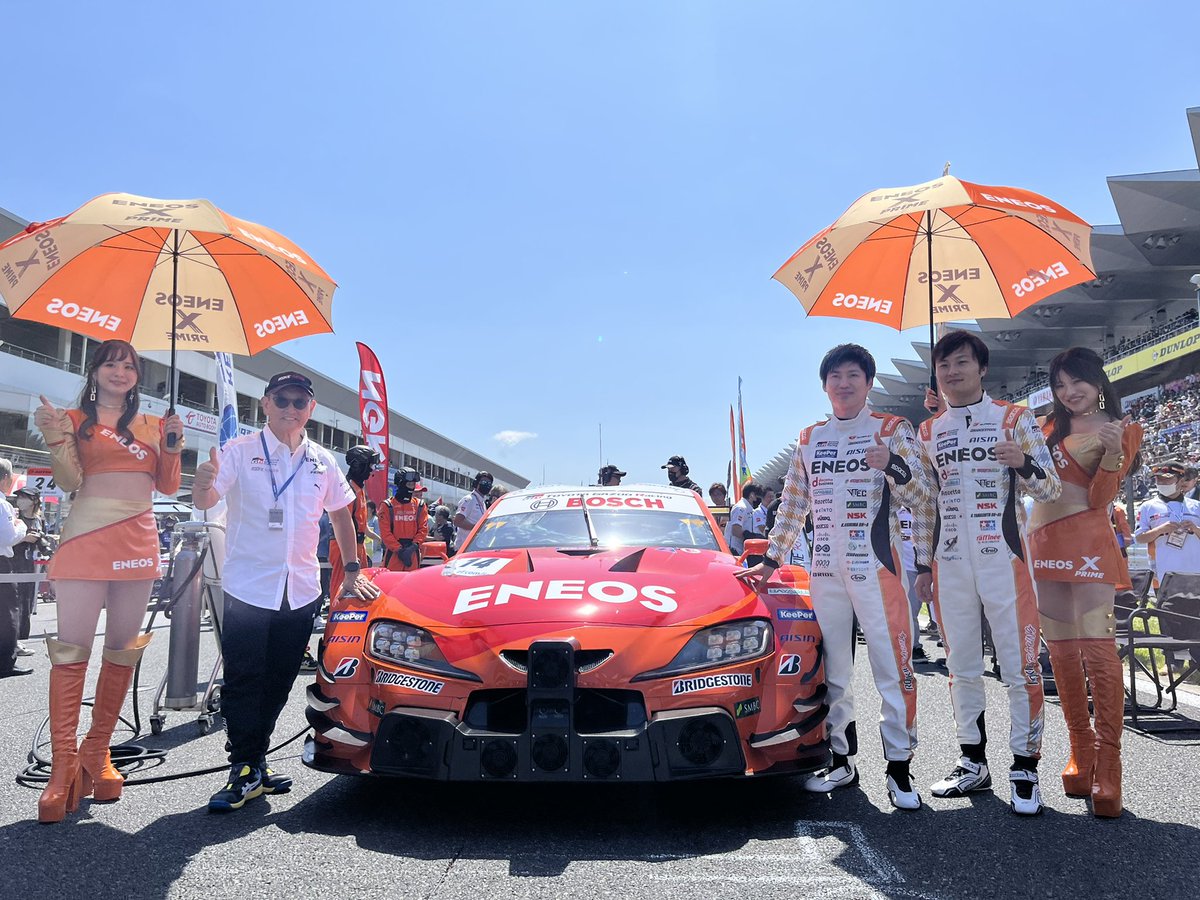ROOKIE Racing on Twitter: "スターティンググリッドの様子👀 綺麗な青空が広がる良い天気☀️ #14 ENEOS X PRIME GR Supra は 「4番手」からの ...