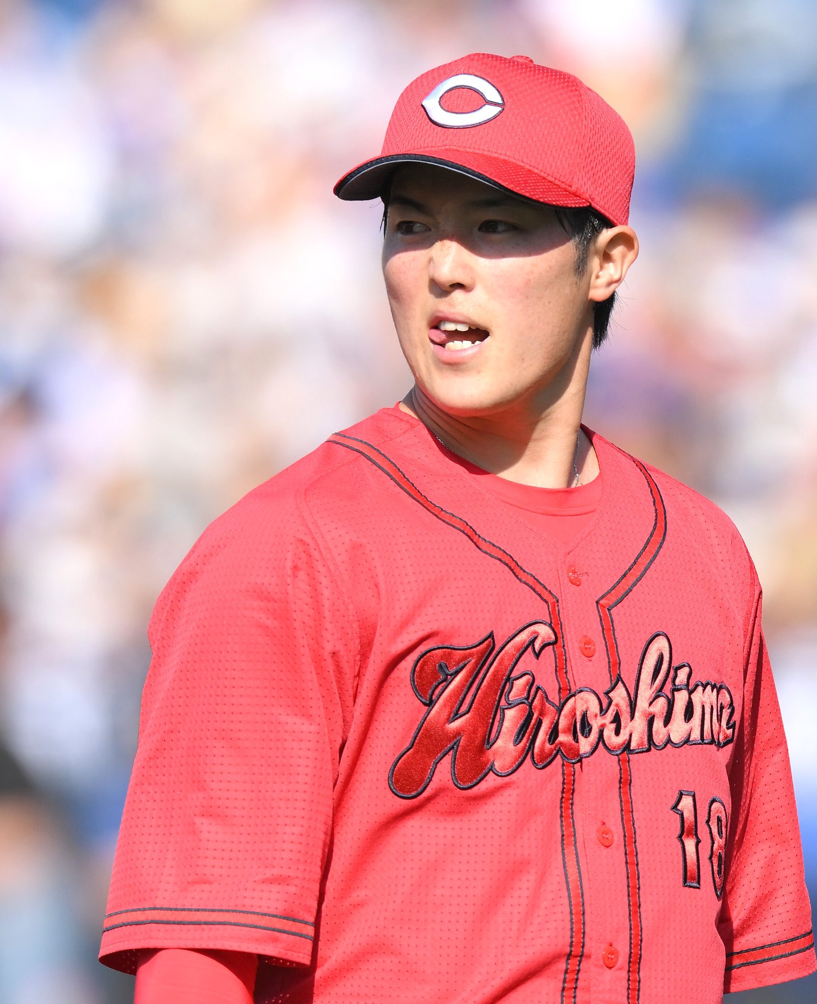 デイリースポーツ広島 on Twitter: "【4日・DeNA戦②】 1軍復帰登板に臨んだ森下投手 #carp #DeNA #横浜スタジアム #森下暢仁 https://t.co ...