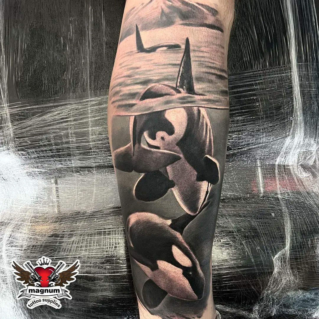 Realistic Orca Tattoo