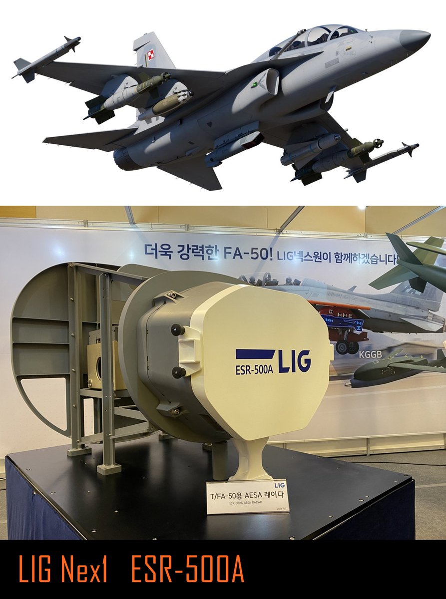 ハク Mason on Twitter: "Great news. LIG Nex1 released new powerful radar for FA-50. it has same ...