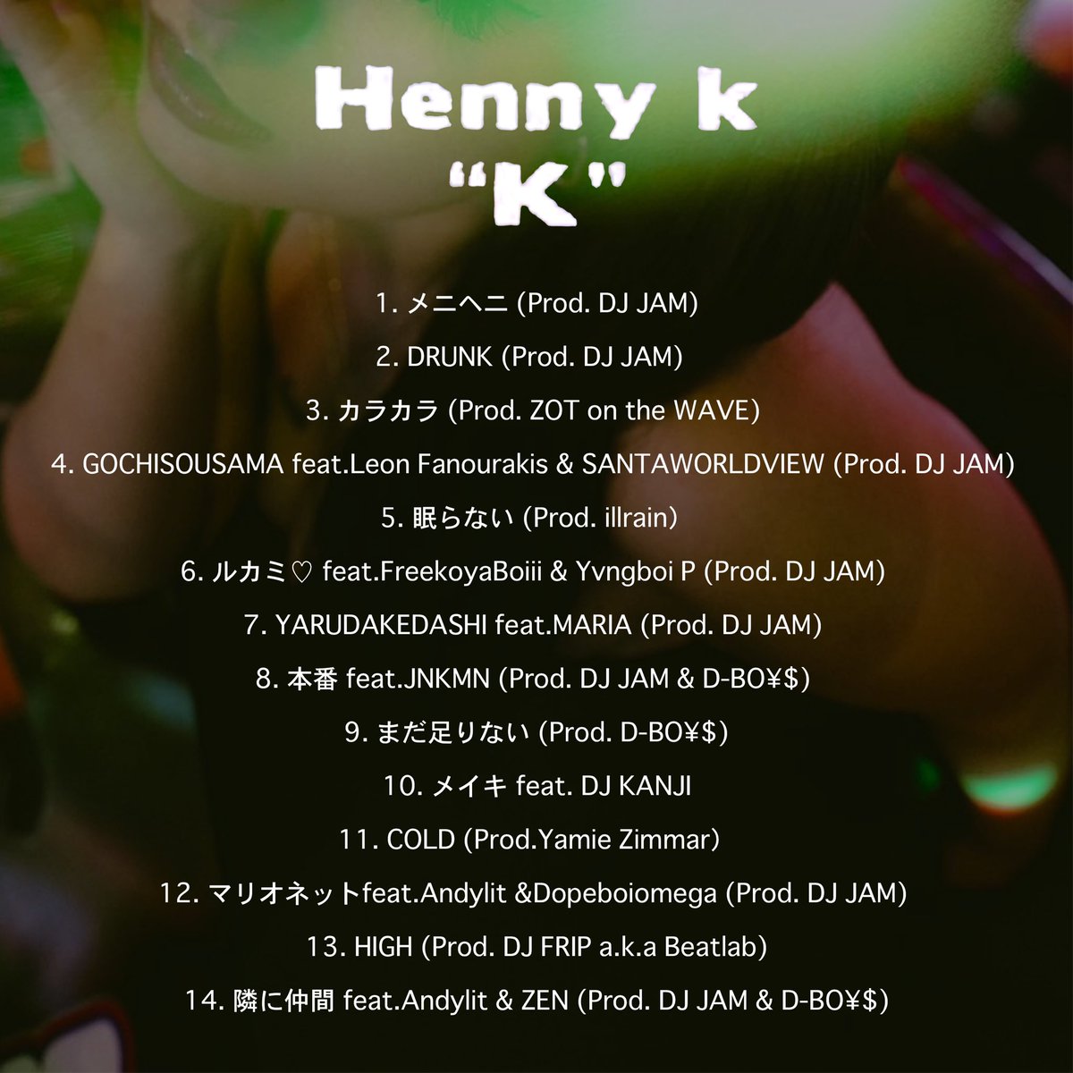 Henny K on Twitter: "Henny K 1st ALBUM "K" 2023.5.6 Release @bravura_jp Executive producer ...