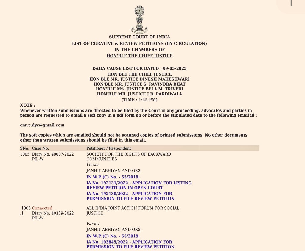 Bar And Bench On Twitter Breaking 5 Judge Bench Of Supremecourt