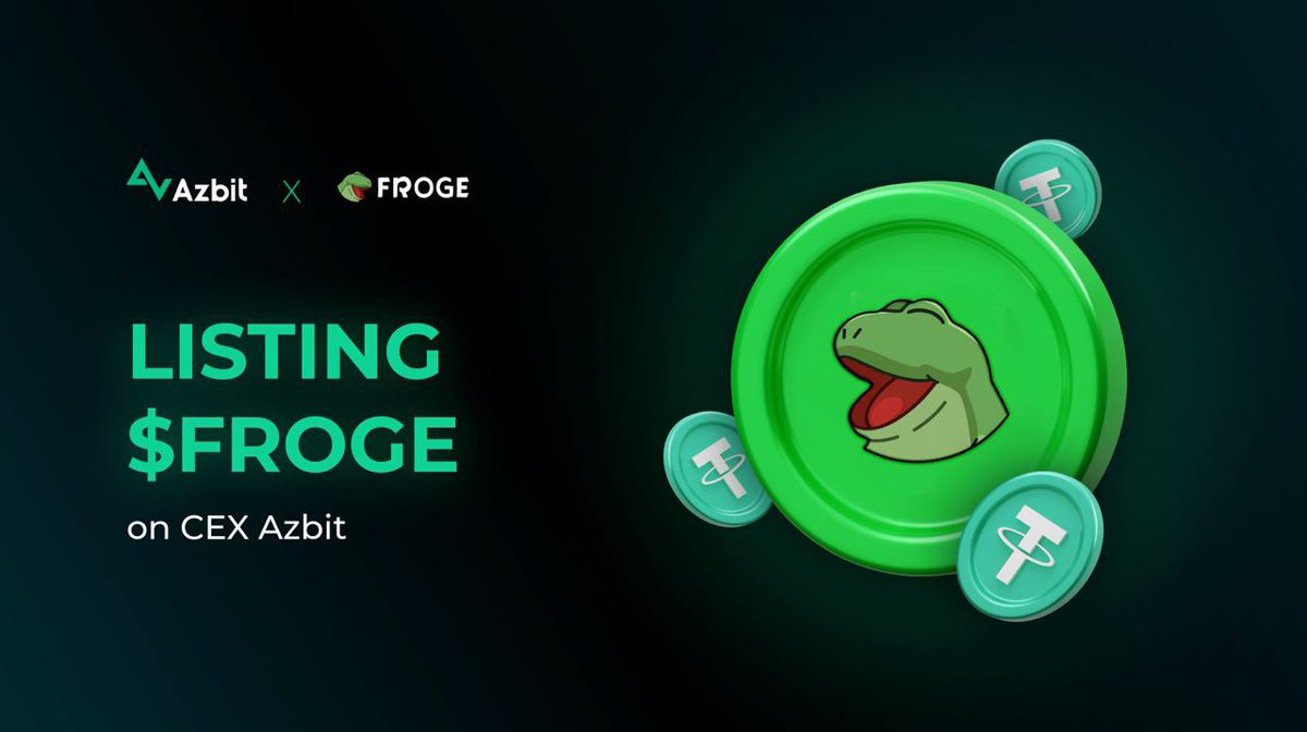 Froge on Twitter: "$FROGE is proud to announce our first CEX listing and #FrogPartner Azbit ...