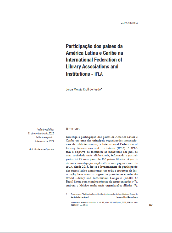 Bibliotecólogos Perú on Twitter: ""Participación de los países de América Latina y el Caribe en ...