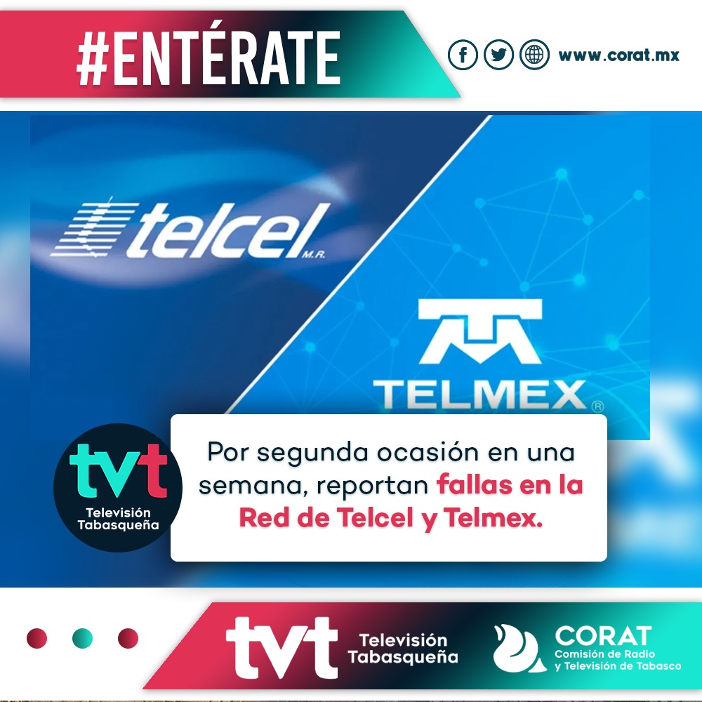 Televisión Tabasqueña on Twitter: "#Entérate🔴Usuarios de los servicios de #Telmex y #Telcel ...