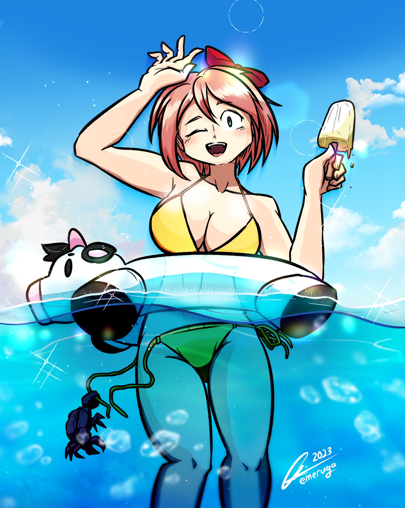 『ÆmƎr』 on Twitter: "bikini sayori #DDLC https://t.co/M4dPtN8vb8" / Twitter