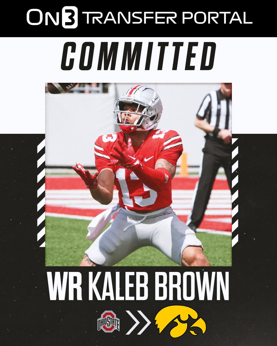 Andrew on Twitter: "RT @On3sports: Ohio State transfer WR Kaleb Brown has committed to Iowa. He ...