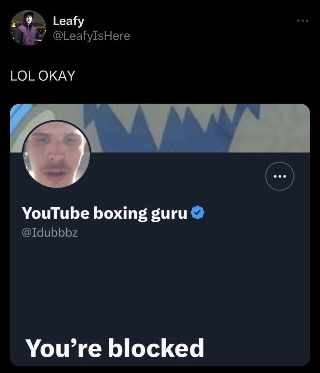 Keem 🍿 On Twitter Rt Dramaalert Leafy Got Blocked By Idubbbz