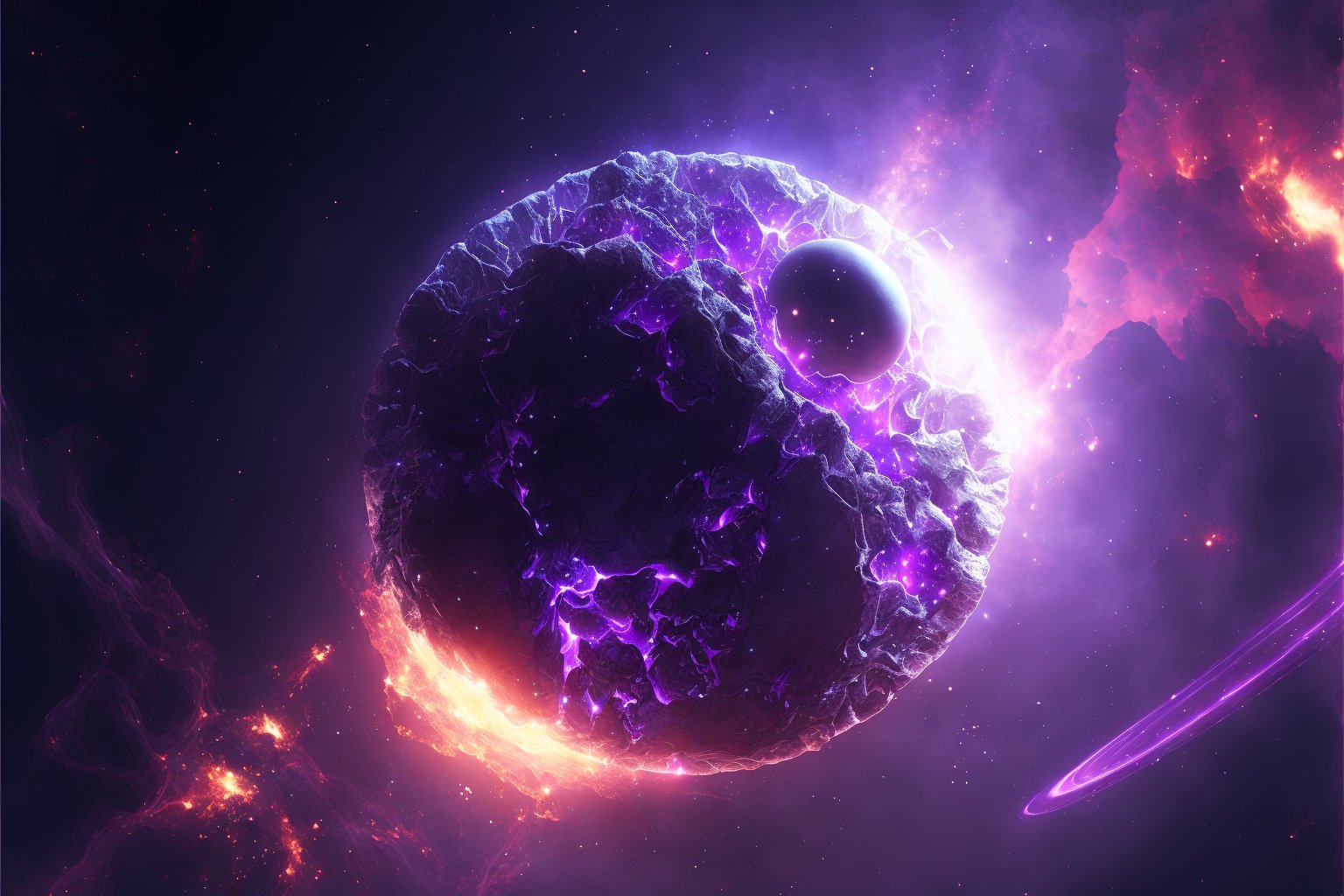 Purple Galaxy Planets