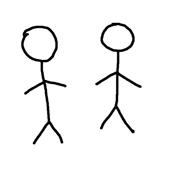 Two Stick People Clipart