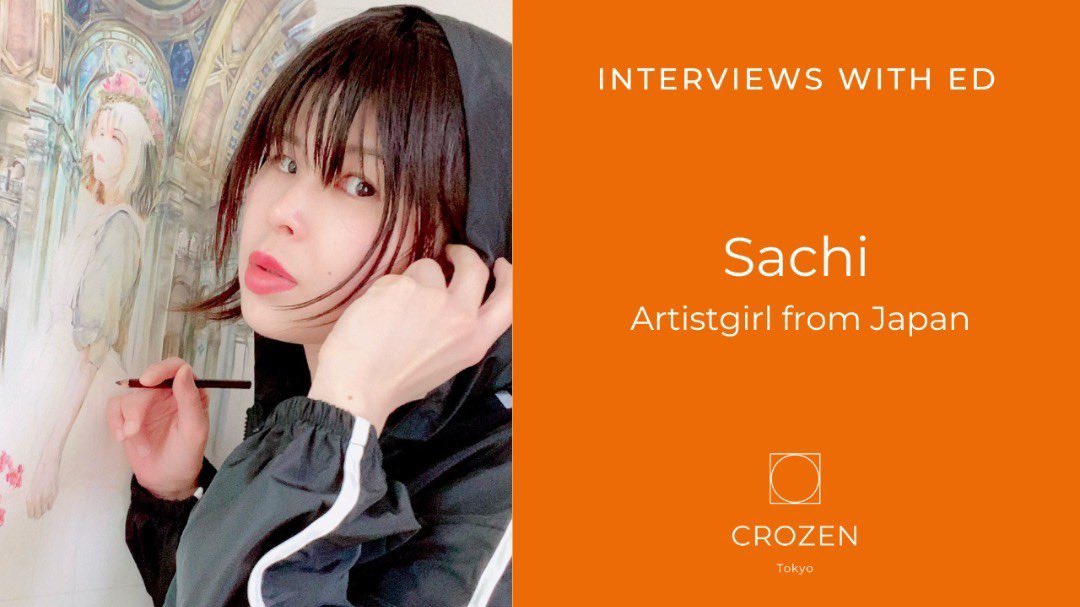 「Sachi アーティスト インタビュー動画が公開されました Interview」|sachi 👩‍🎨 art projectのイラスト