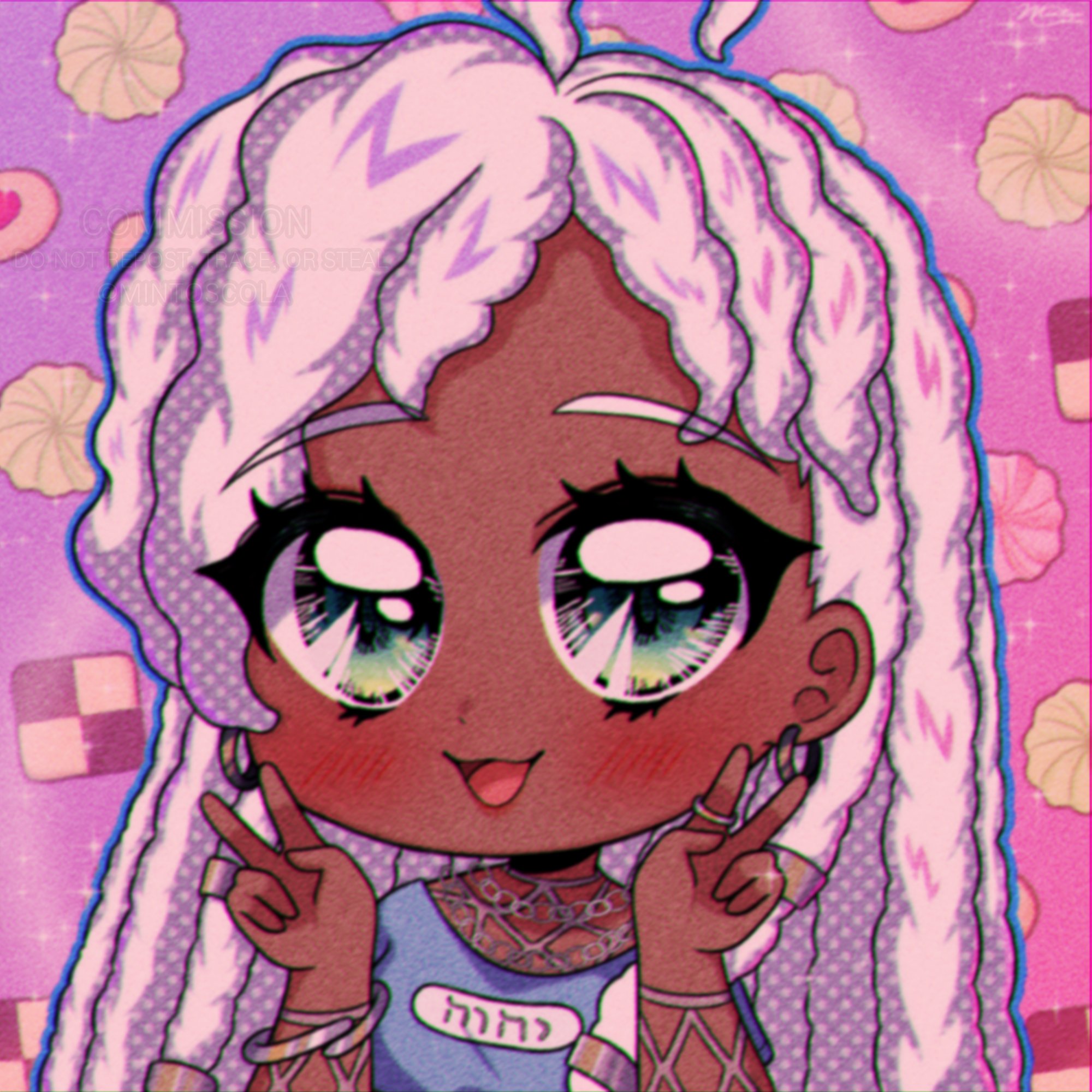 ˚ʚ Minto ɞ˚ Vtuber/90s Artist on Twitter: "90s Chibi for @SnoCocoa on VGen 🌈 Comm Slots are ...