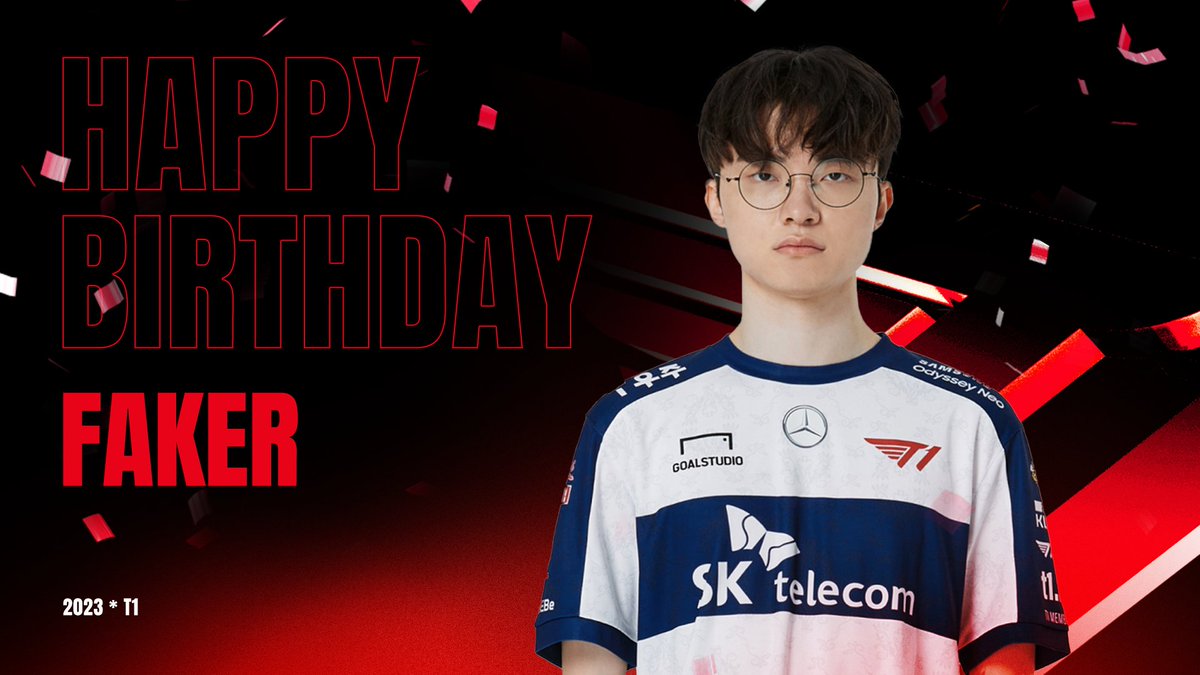 T1 LoL on Twitter: "Happy @faker Day!🎂 5월 7일은 T1's League of Legends 'Faker' 이상혁 선수의 생일입니다!🎉 ...