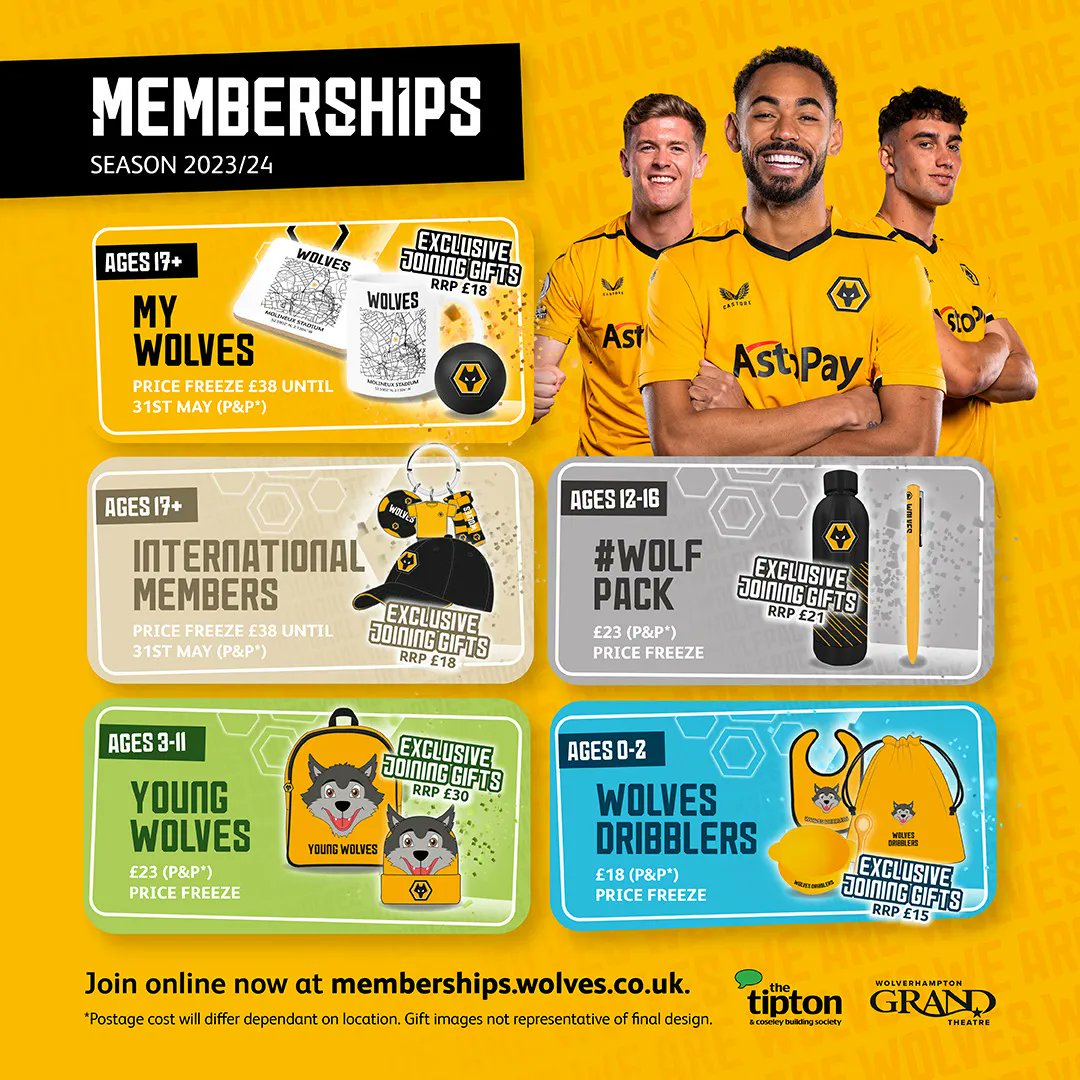 Young Wolves on Twitter: "🐺 Official @Wolves memberships for the 2023/24 season are available to ...