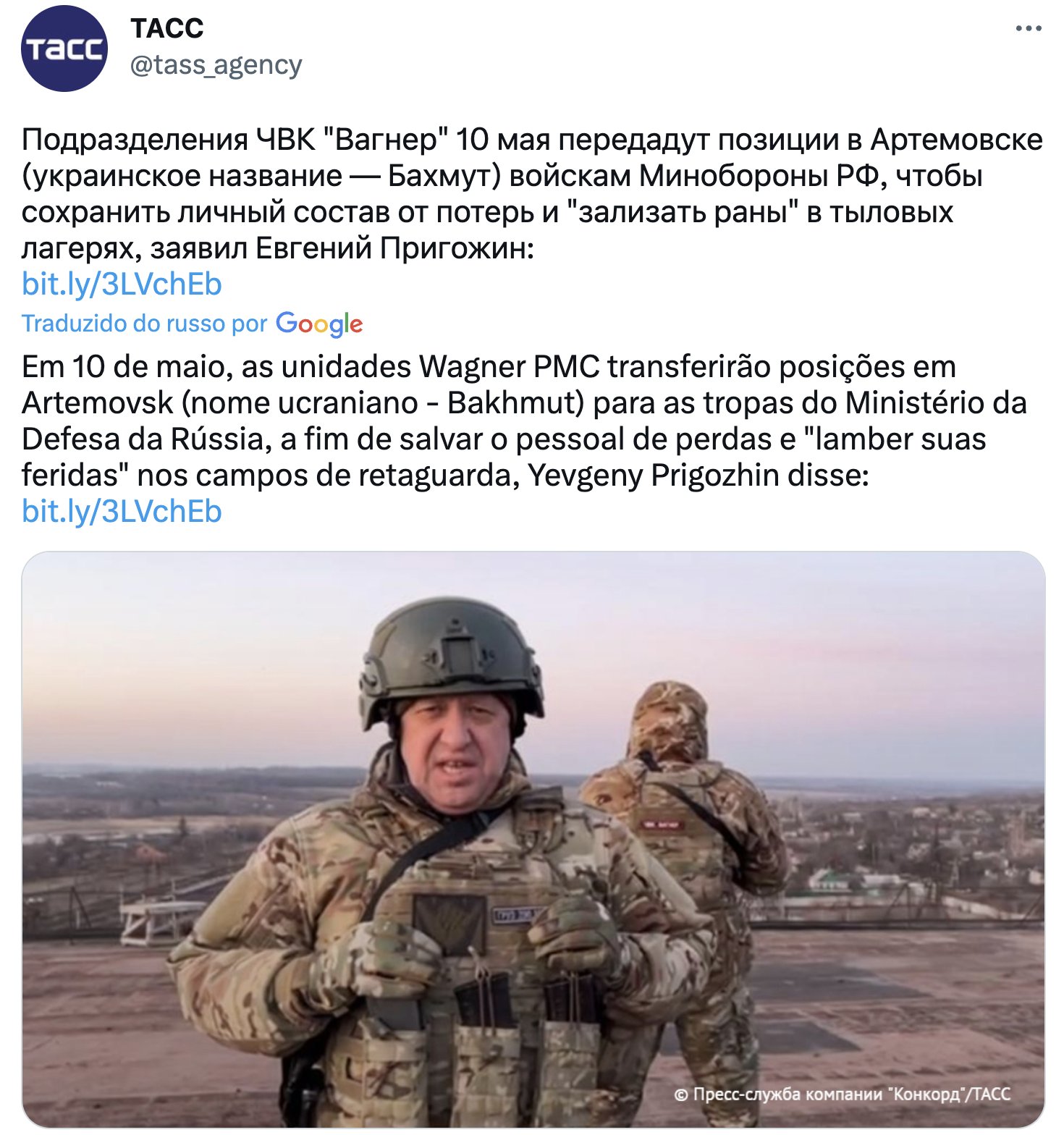 Hoje no Mundo Militar on Twitter: "A agência estatal russa de notícias TASS acabou de confirmar ...