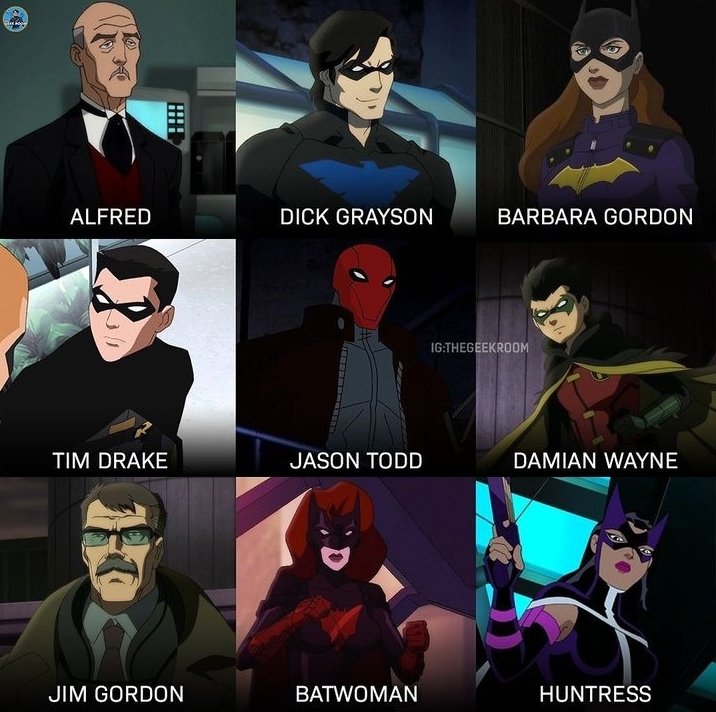 Young Justice Bat Family