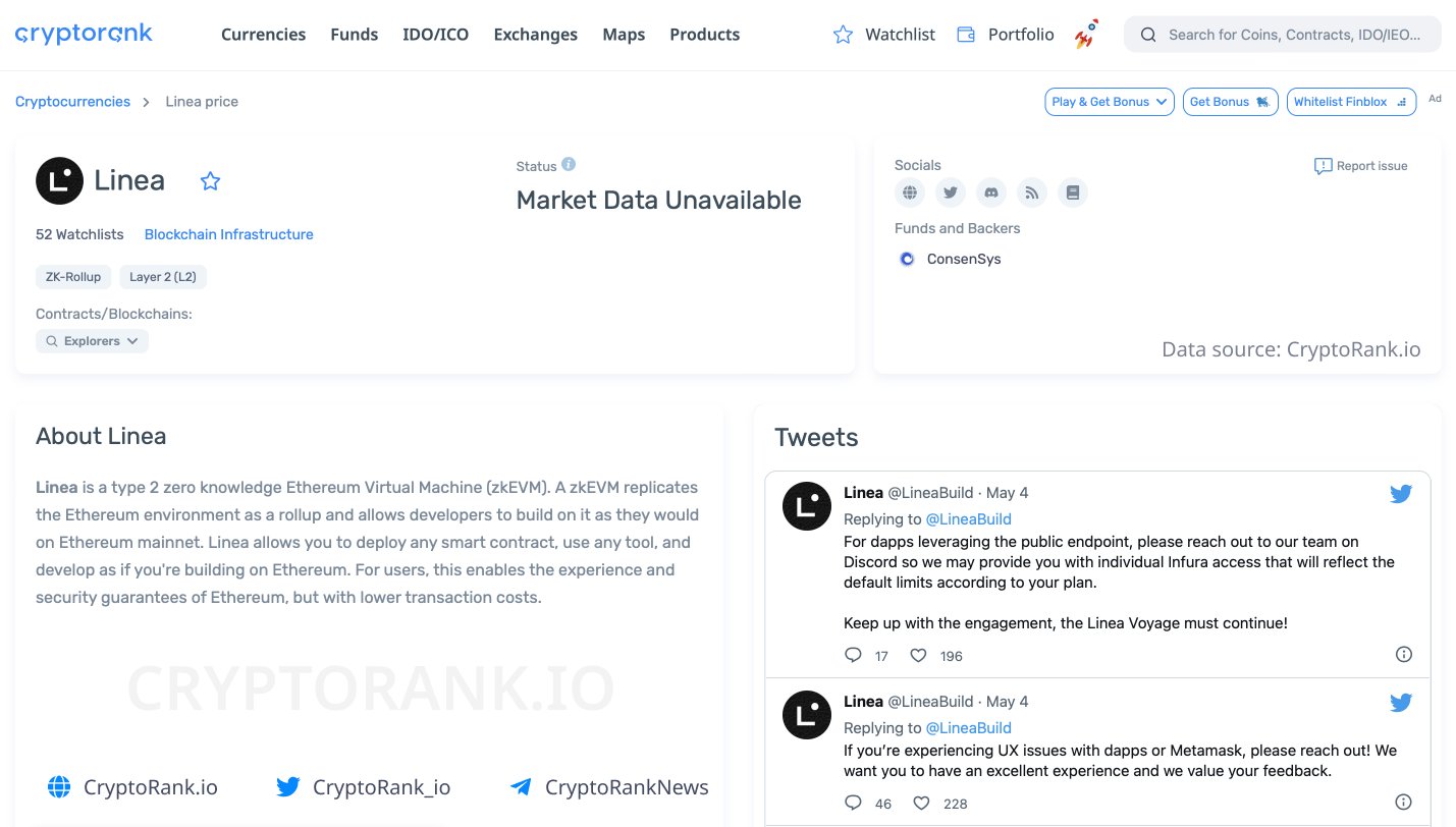 CryptoRank Platform on Twitter: "The Linea Voyage Guide. Week 1 The @LineaBuild Voyage is a ...