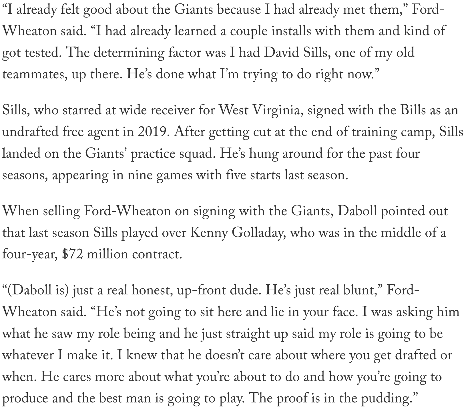 Duggan: Sills was one reason why Ford-Wheaton signed here | Big Blue Interactive