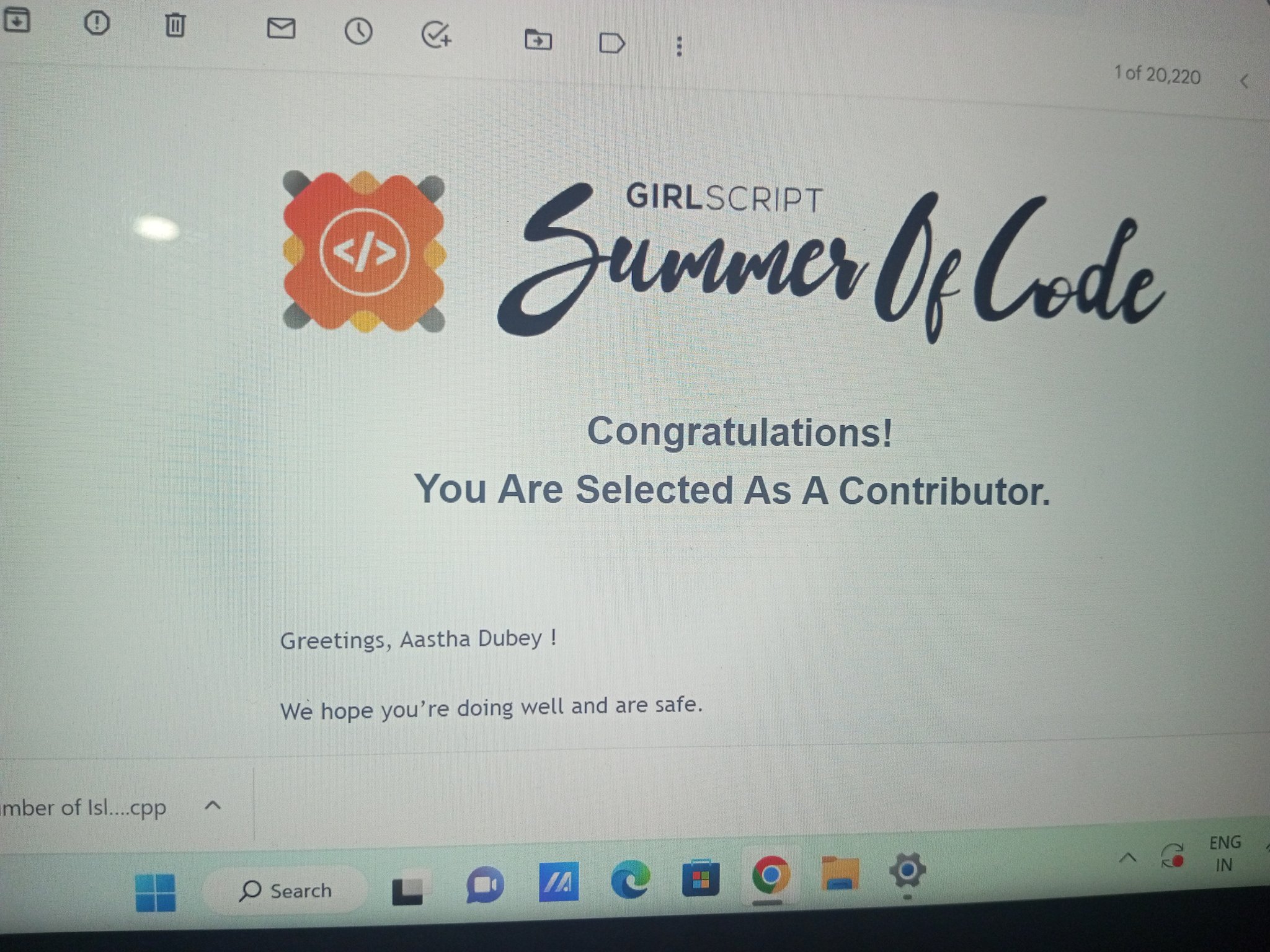 Aastha on Twitter: "Honoured to be part of @girlscriptsoc this year. Looking forward to work ...