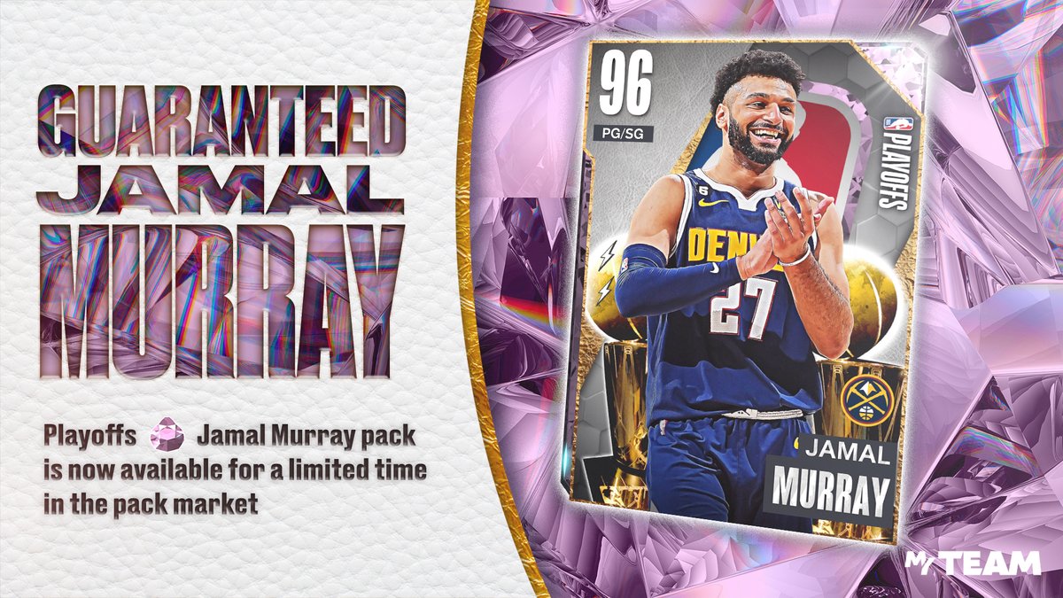 NBA 2K MyTEAM on Twitter: "In the pack market: guaranteed NBA Playoffs Pink Diamond Jamal Murray ...