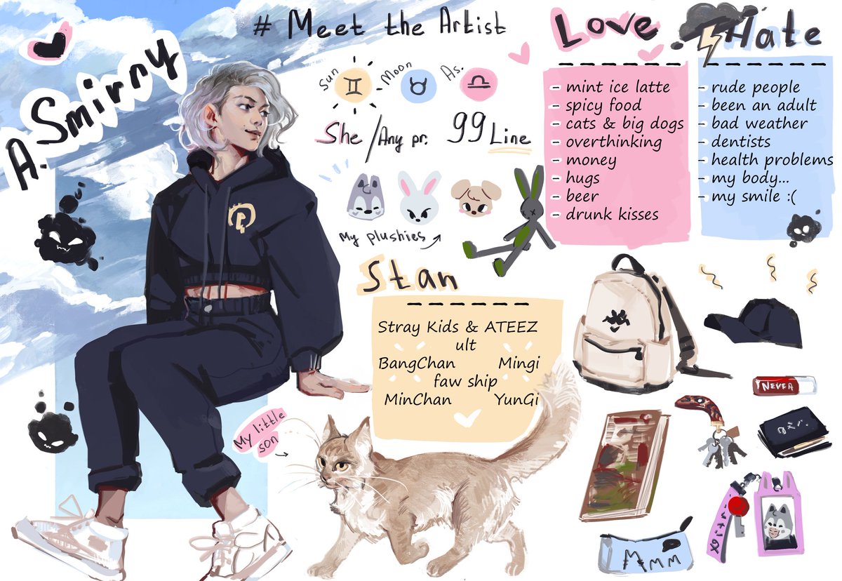 Big hug for everyone and especially Leeknow ahaha #Strayk」Smirnyの漫画