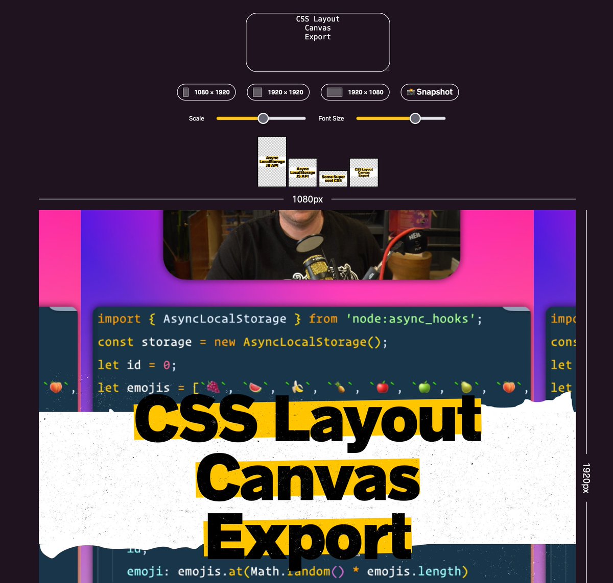 Wes Bos on Twitter: "I built a little tool to generate transparent overlays for my videos ...