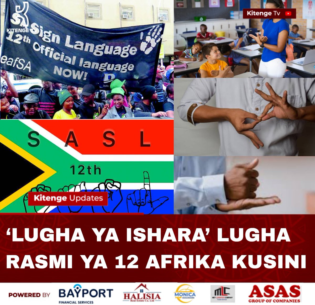 Maulid Kitenge on Twitter: "Bunge la Afrika Kusini limeidhinisha Lugha ya Ishara kuwa lugha ...