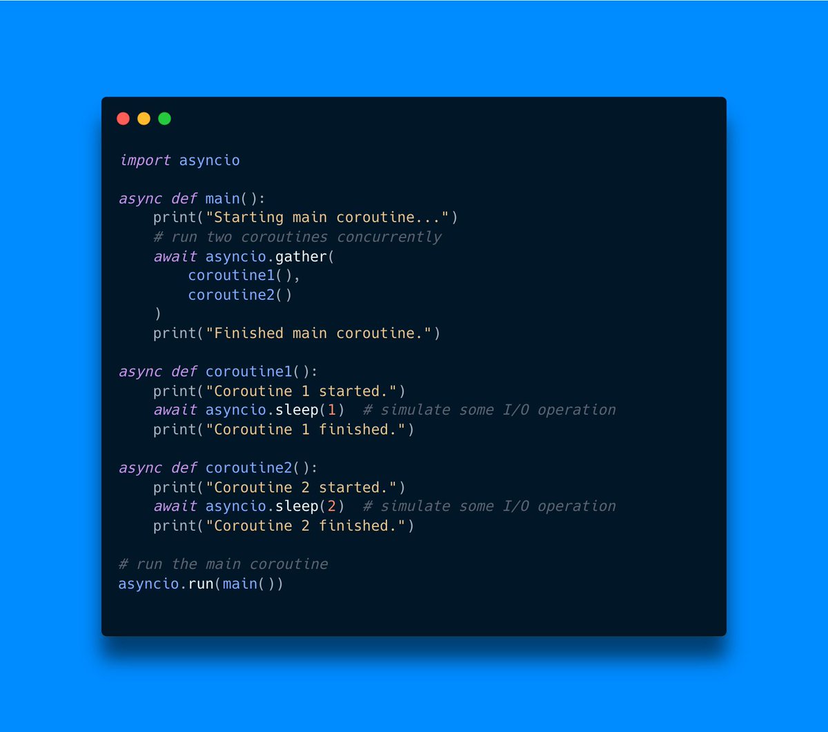 Coding Cossack On Twitter Learn How To Use The Asyncio Module In Python To Write Asynchronous