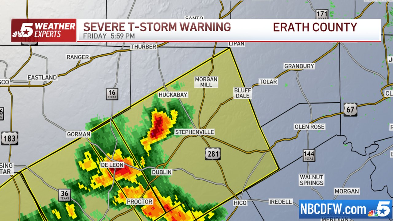 NBCDFW Weather on Twitter: "A SEVERE T-STORM WARNING has been issued for Erath County. Go to ...