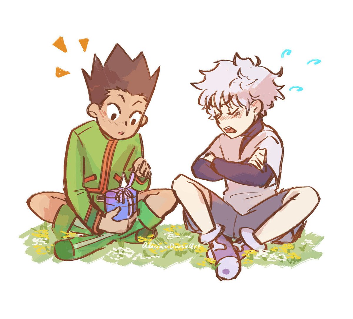 nicò on Twitter: "RT @aliciarose_art: Redrew an old picture from 2018 for Gon Day!! #hxh"