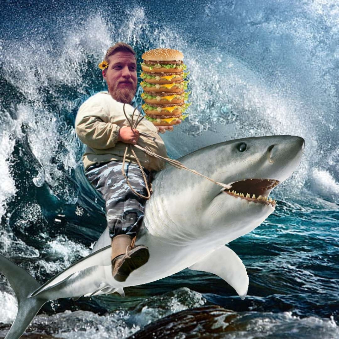 Putin Riding A Shark