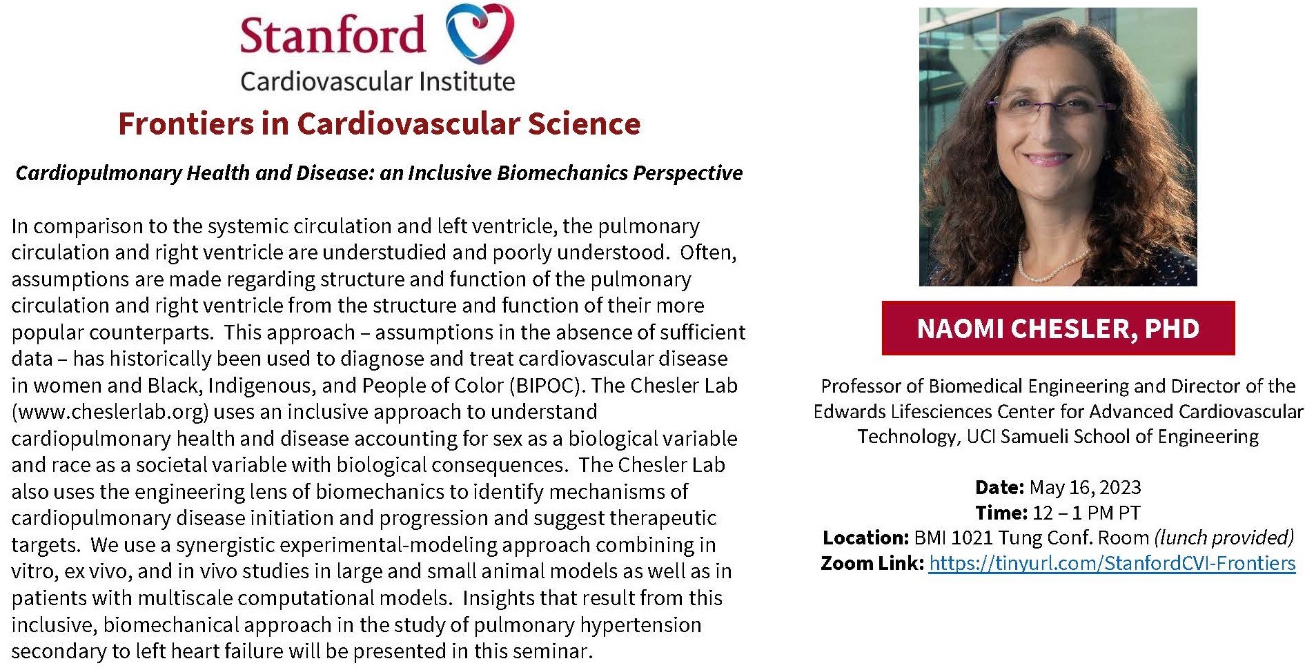 Joseph C Wu, MD, PhD on Twitter: "Please join @StanfordCVI seminar Tue 5/16 at 12-1pm PST by Dr ...