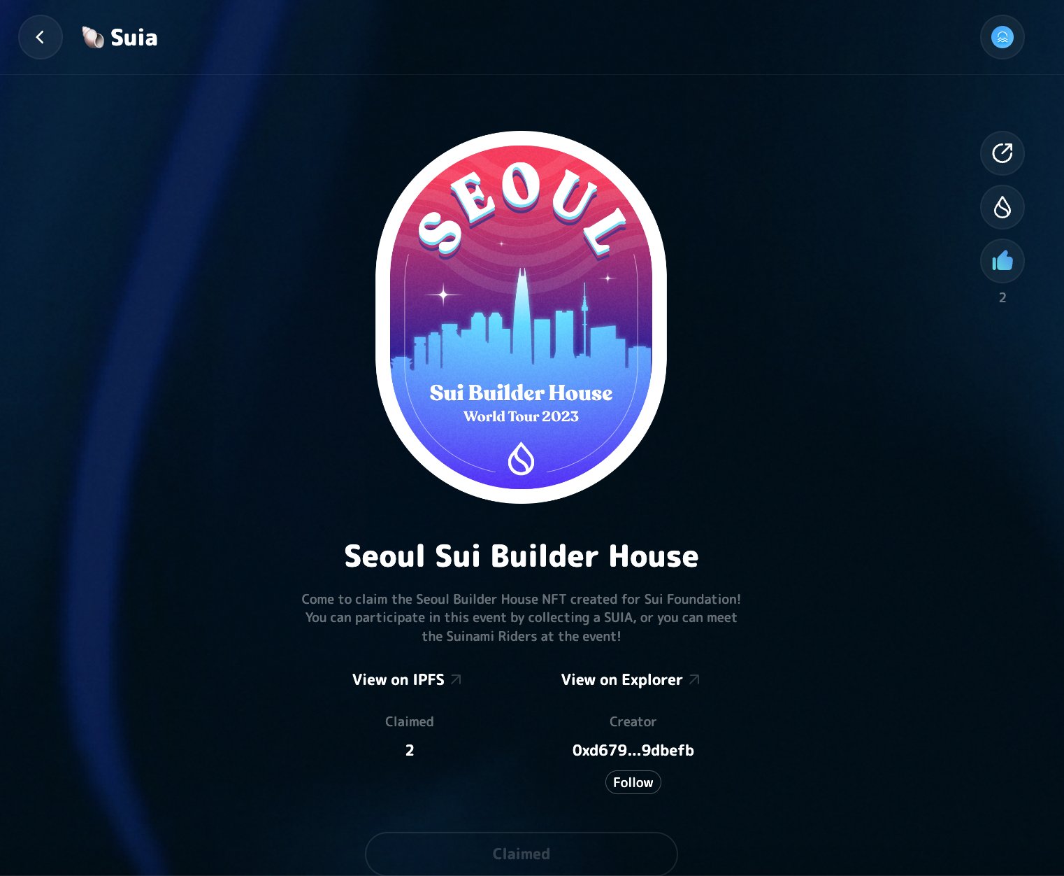 Suia.sui on Twitter: "💧Come to claim the Seoul Builder House NFT created for @SuiFoundation! # ...