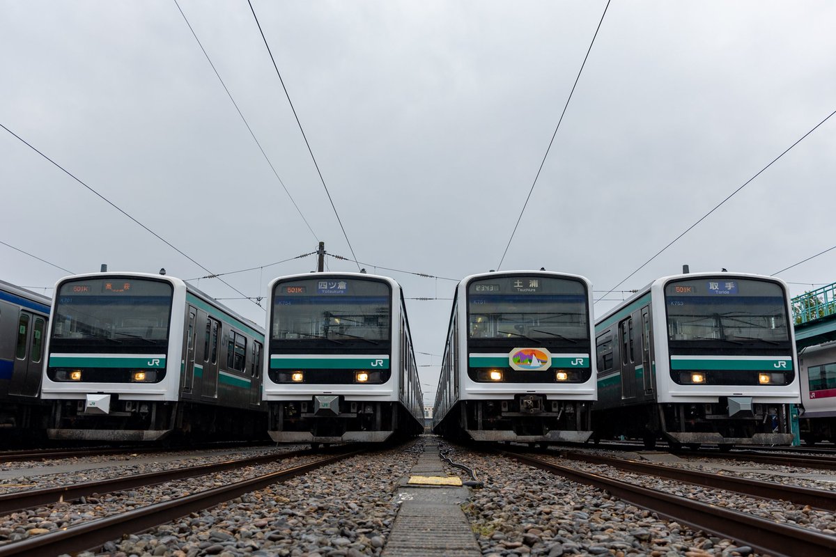 あおば🍃(運用鉄) on Twitter: "RT @h7lastrun: 2023/5/13 E501系車両撮影会 勝田車両センターにて4編成(K701、K754、K751、K753編成)を ...