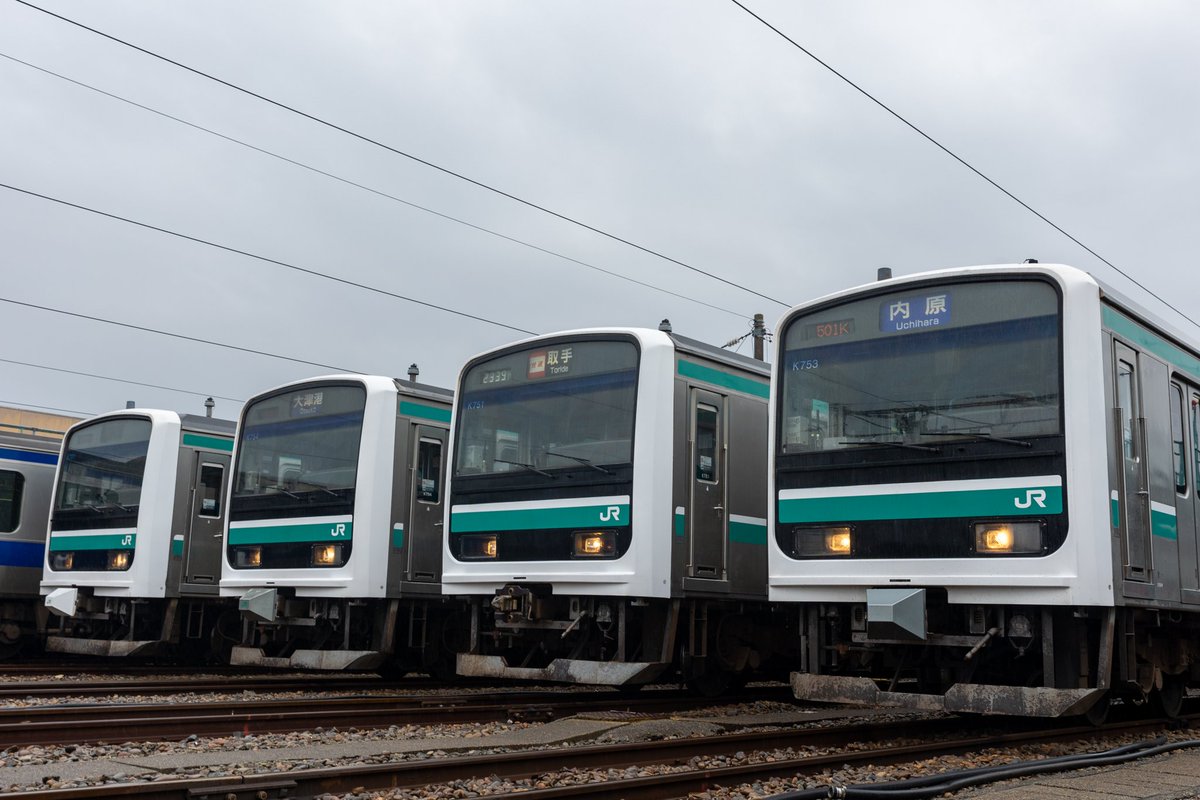 あおば🍃(運用鉄) on Twitter: "RT @h7lastrun: 2023/5/13 E501系車両撮影会 勝田車両センターにて4編成(K701、K754、K751、K753編成)を ...