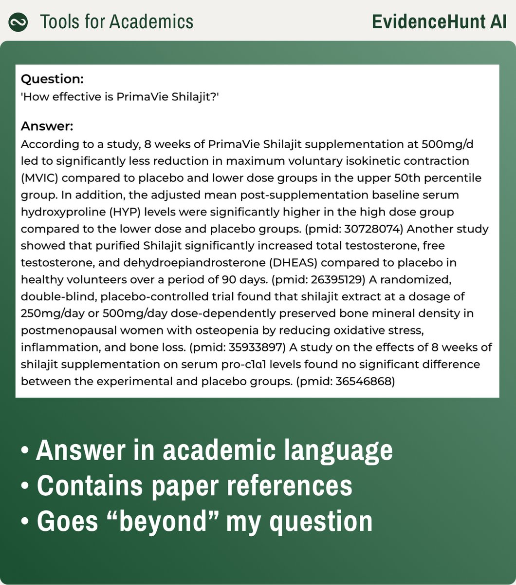 EvidenceHunt searches medical papers like you would - just 100x faster. Using AI, it queries ...