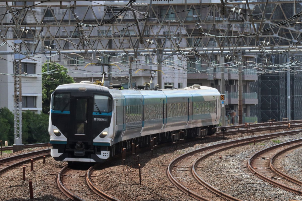 城西のうま on Twitter: "2023/05/06 宇都宮線・高崎線 特急あしかが大藤まつり号 185系B6編成 特急 草津・四万1号 E257系NC-33編成 連休期間中の臨時特急に ...