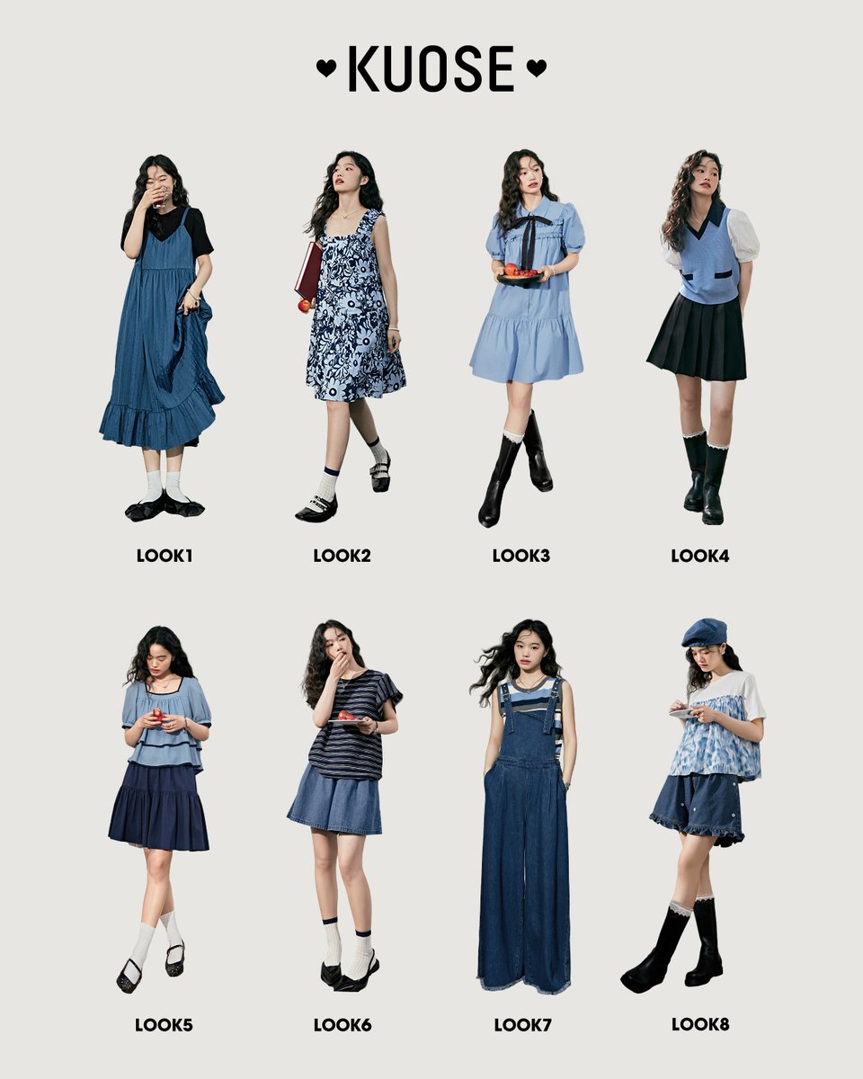 KUOSE on Twitter: "23SS New arrivals/Azure holidays A baby blue floral print dress is the ...