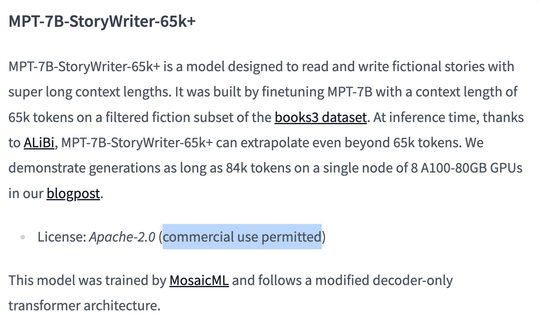 Alex J. Champandard 🌱 alexjc@creative.ai on Twitter: "Hey @MosaicML. If you fine-tune on books3 ...