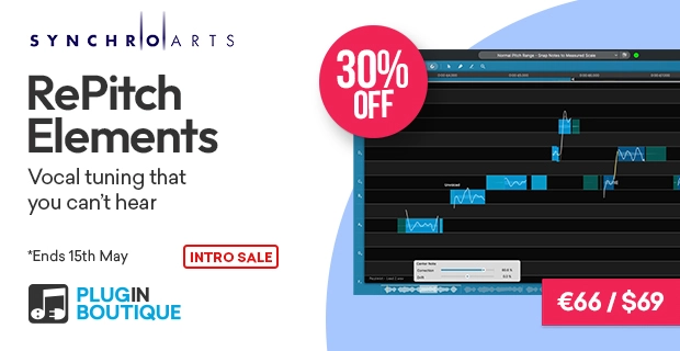 PLUGIN DEALS 🔌 💵 on Twitter: "Synchro Arts RePitch Elements Intro Sale - 30% Off 👍 ️ https ...