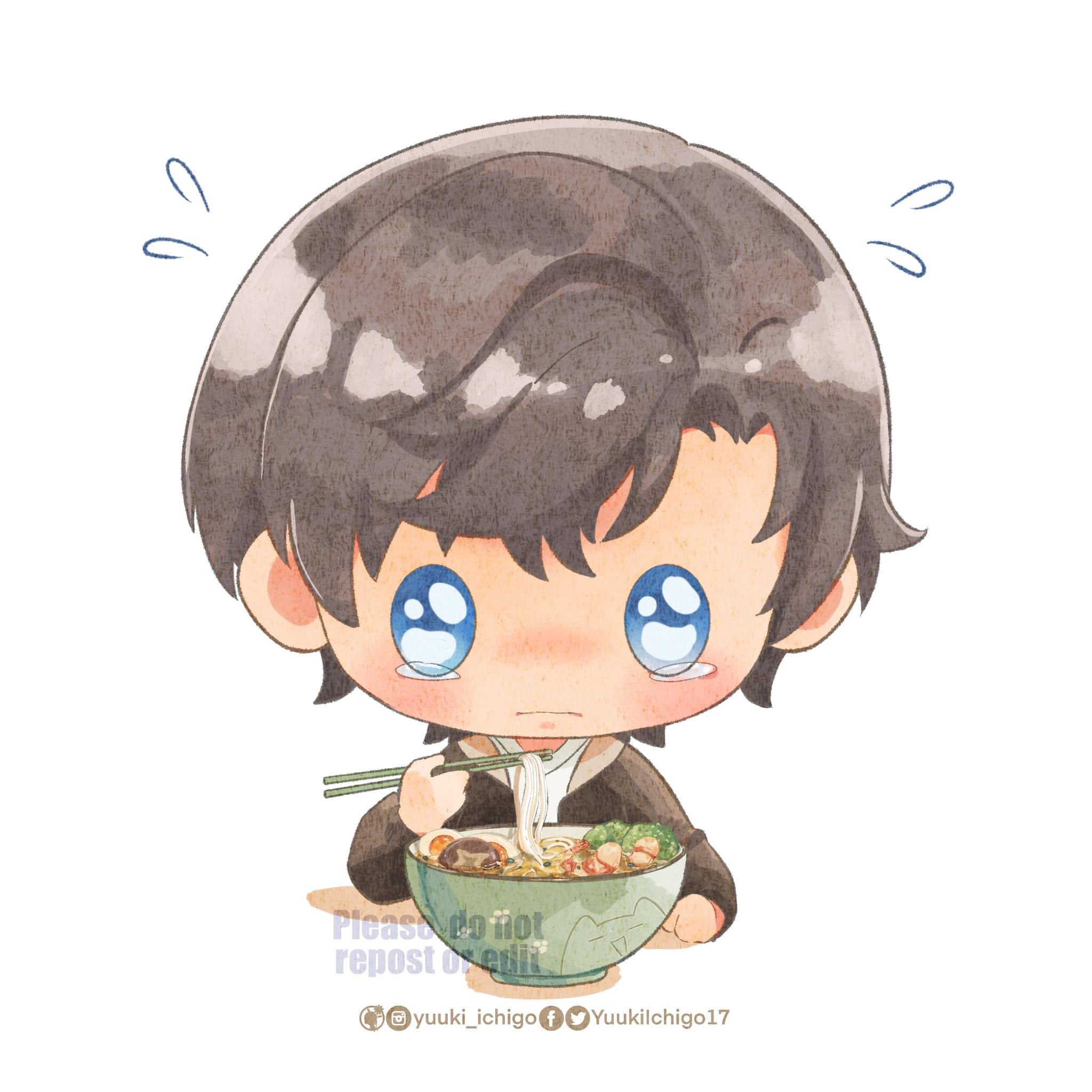 Anime Chibi Boy Sitting