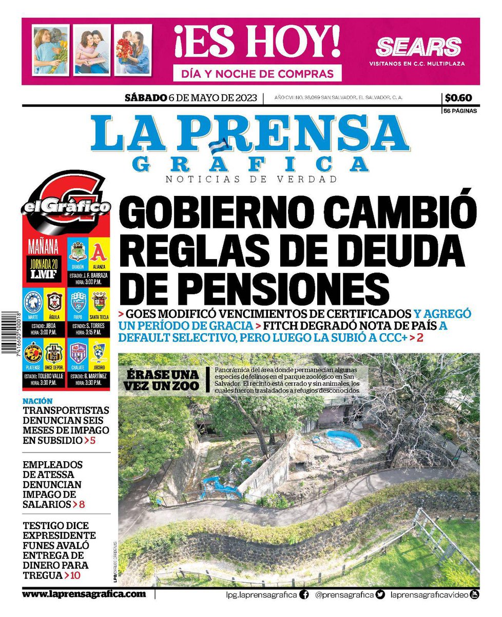 La Prensa Gráfica On Twitter Compartimos La Portada De La Prensa