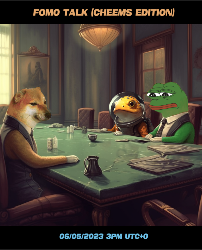 马蹄橘子 bitcoinorange.eth on Twitter: "这仨一起开了个space，pepe回调，cheems崩得更厉害，一起带沟里了"