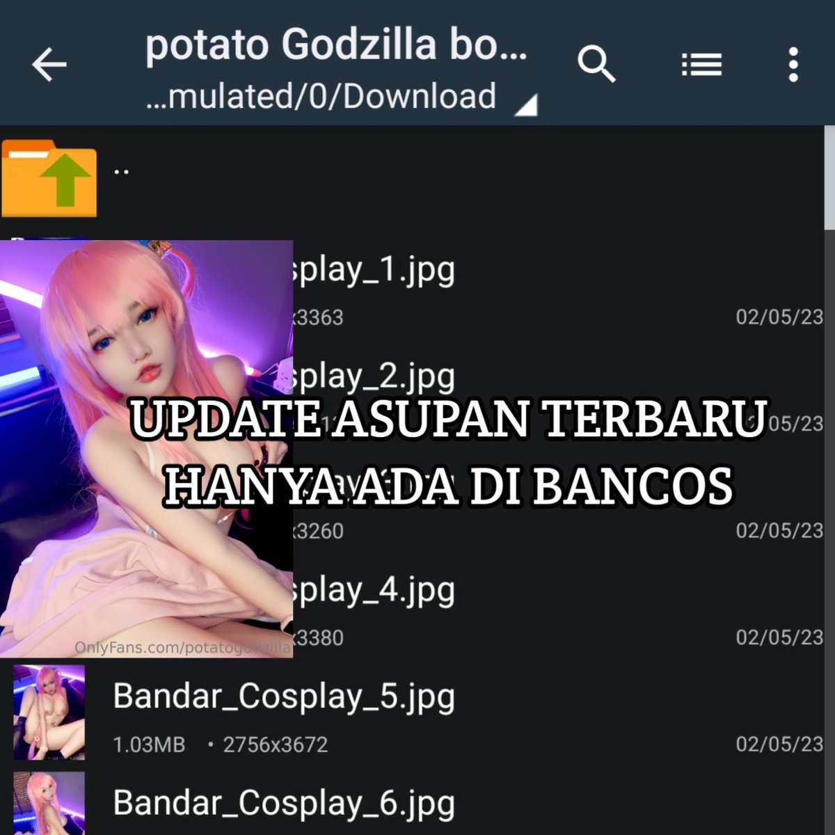 Bandar_Cosplay on Twitter: "RT @boscosplay: Potato Godzilla Bocchi The Rock Link download: https ...