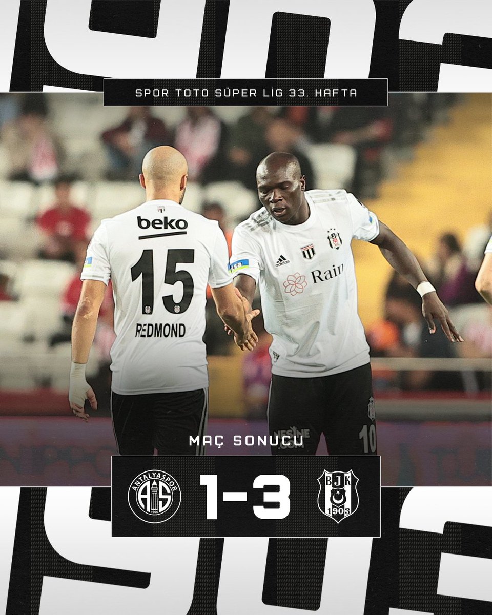 Beşiktaş JK on Twitter: "Antalya deplasmanında 3 puan bizim. 🦅💪🏻😎 #ANTvBJK | 1:3"
