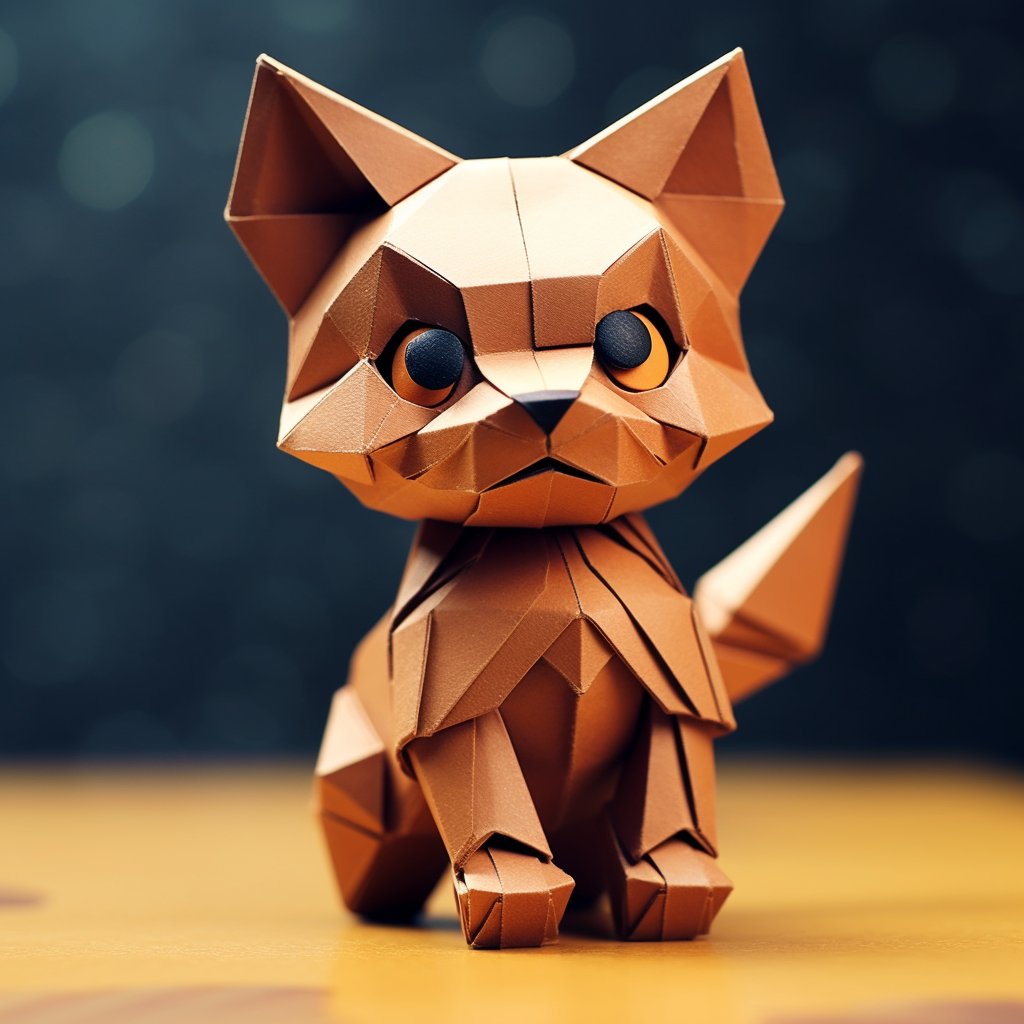 3d Origami Cat Diagram