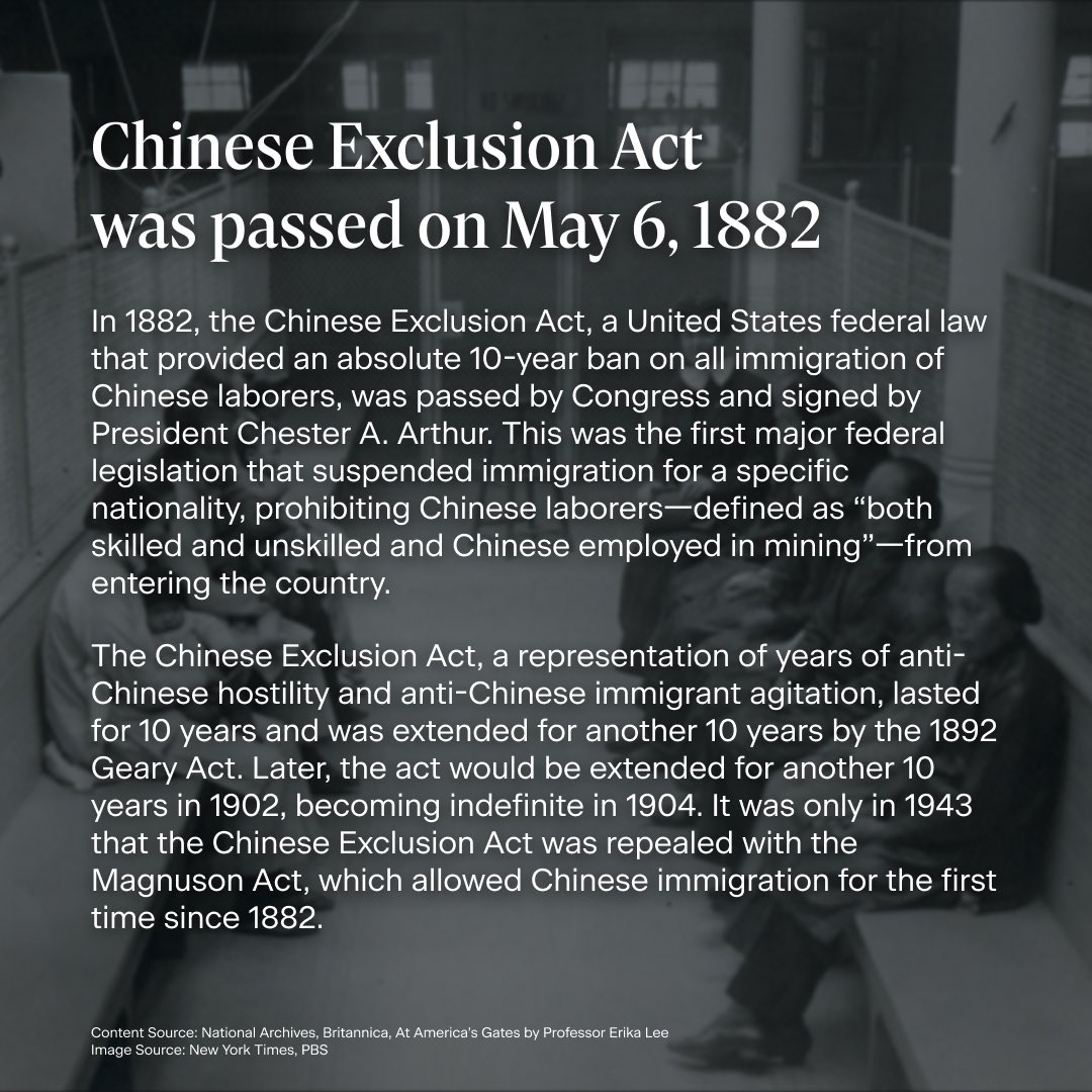 Chinese Exclusion Act 1882